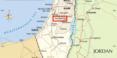 Jerusalem on map - Jerusalem on map of world (Israel)